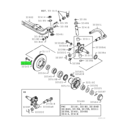 Mitsubishi FUSO® Truck Parts | Axle | Front Axle Hub And Drum