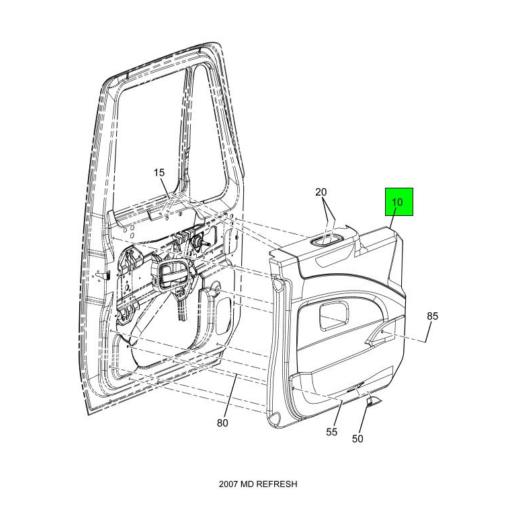 3612551C93 Navistar International | Door Panel Trim Right-Hand Front ...