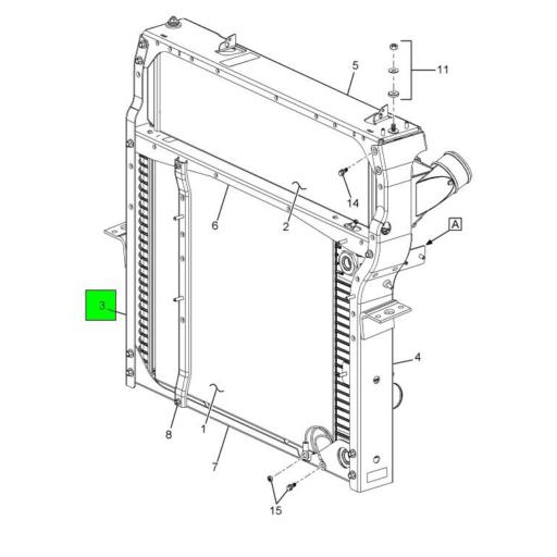 2593286C91 Navistar International | Front Right Radiator Support Kit ...