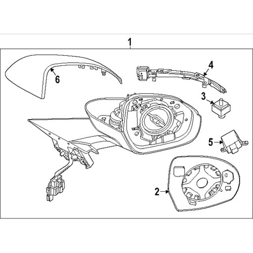 R2TZ17K707G Ford | View Mirror Glass - Left Rear Outer | Source One ...
