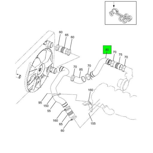 3580222C1 Navistar International | Charge Air Cooler Hot-Side Pipe C15 ...