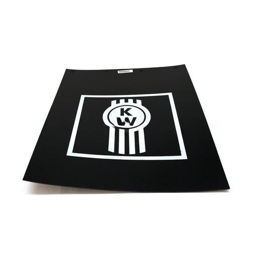 24X30BKWB Kenworth | Black Mud Flap with White Kenworth Bug 24 Inch x ...
