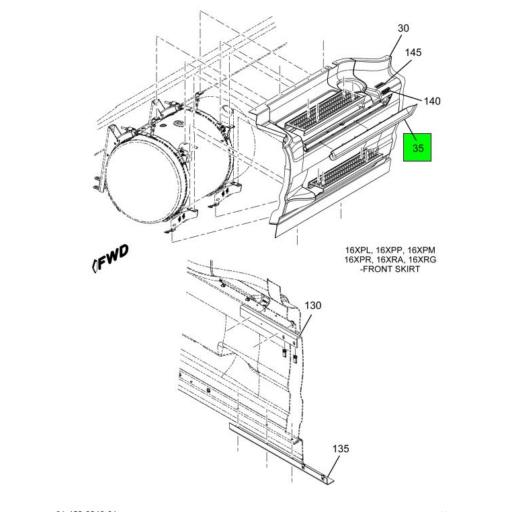 3703294C92 Navistar International | PANEL SKIRT ASSEMBLY FRONT R ...