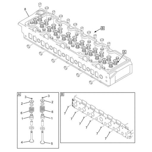 7098211C92 Navistar International | Cylinder Head Assembly with Valves ...