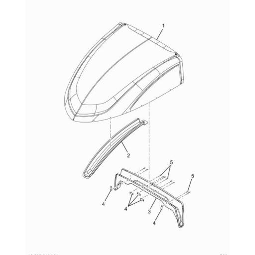 4331020C91 Navistar International | DEFLECTORAIR ROOF MTG ASSY LONG ...