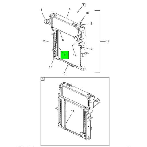 2522436C91 Navistar International | Radiator Assembly with In-Tank Oil ...