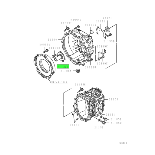 ME606268 Mitsubishi FUSO | Manual Transmission Case Front Bearing ...