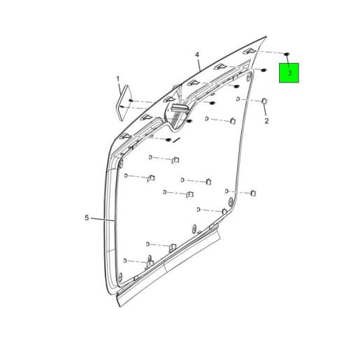 3813328C1 Navistar International | Hood Trim Molding Clip | Source One ...