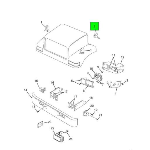1669484C2 Navistar International | Turn Signal Light Mounting Pad ...
