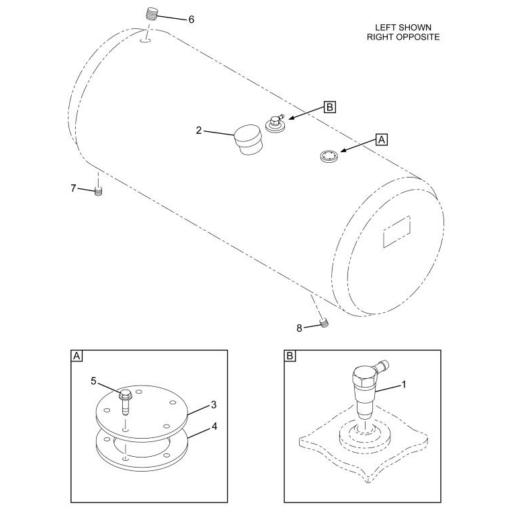 598068C94 Navistar International | Aluminum Right-Hand Fuel Tank 380 ...
