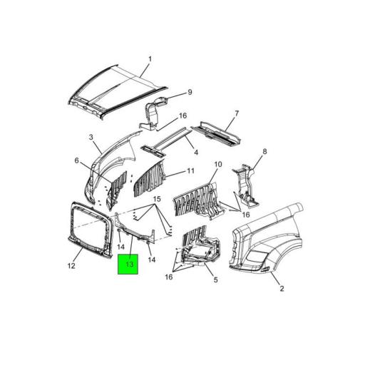 4062491C2 Navistar International | Hood Hinge Assembly Bar | Source One ...