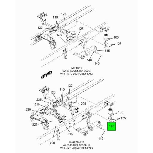 4055574C2 Navistar International | Cab Suspension Shock Absorber ...
