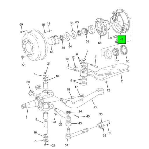 3524769C91 Navistar International | Front Right Brake Group 165 x 50 ...
