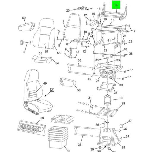 2586959C1 Navistar International | Front Lower Seat | Source One Parts ...