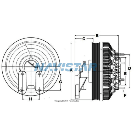 HOR99A9743 Navistar International | Fan Drive Assembly and Mounting ...