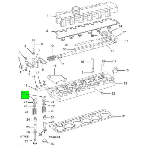 1810944C1 Navistar International | Valve Stem Key - 32 Pack | Source One Parts Center