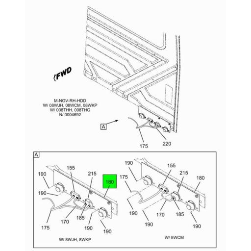 3725305C4 Navistar International | Support Brake 7-Way Trailer Socket ...