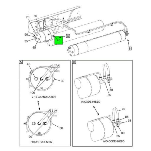 1622649C92 Navistar International | Air Tank Valve with Cap - 4 Pack ...