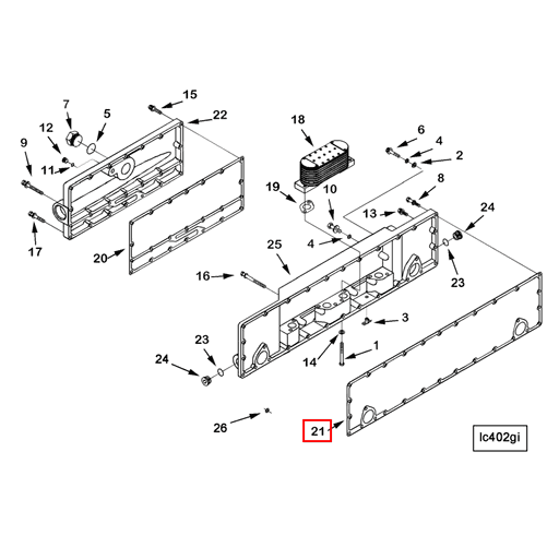3086003 Cummins | Lubricating Oil Cooler Housing Gasket | Source One ...