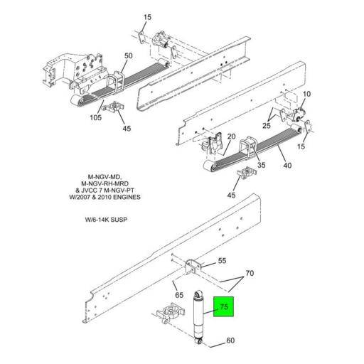 3533356C2 Navistar International | Shock Absorber | Source One Parts Center
