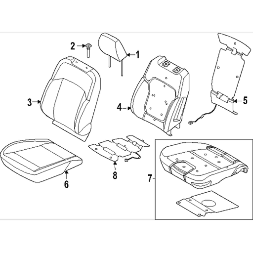 JU5Z96610A16DAA Ford | Sleeve Headrest Guide | Source One Parts Center