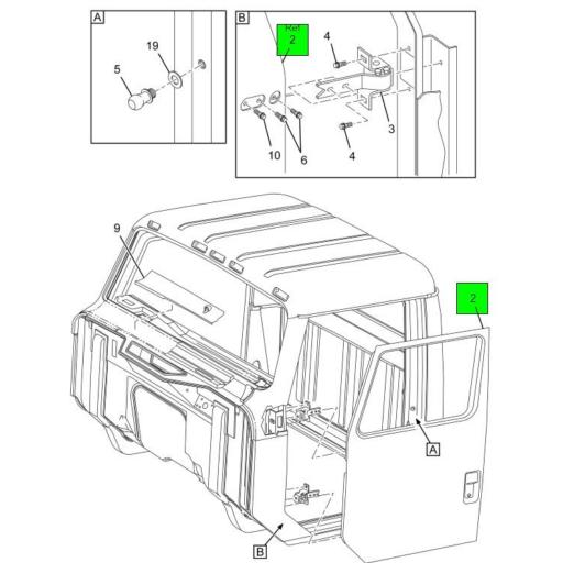2029661C1 Navistar International | DOOR CAB RIGHT ASSEMBLY IN WHITE ...