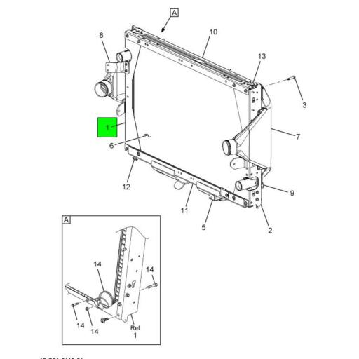 2592333C92 Navistar International | Radiator Support Kit Left Rear ...