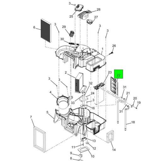 3599597C4 Navistar International | Rear Door Sleeper HVAC Blend Air ...