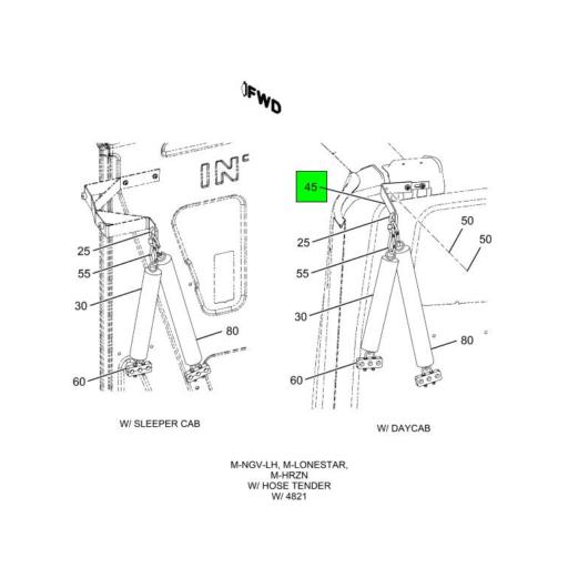 4209464C1 Navistar International | Angle Trailer Hose Support Brace ...