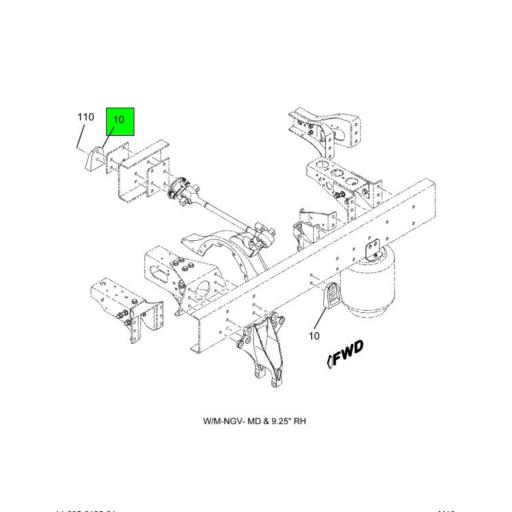 3555258C2 Navistar International | Rear Axle Stop 53 in Ride Height ...
