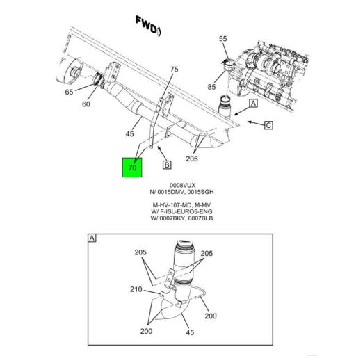 4075664C1 Navistar International | Exhaust Pipe Clamp 35 in | Source ...