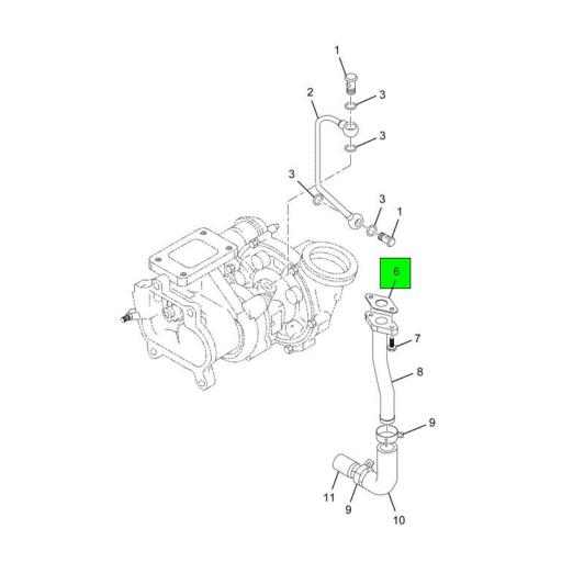2597612C1 Navistar International | Turbocharger Oil Return Pipe Gasket ...
