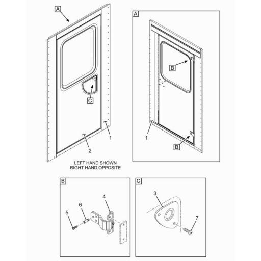 2202925C99 IC Bus | Side Emergency Door Assembly 30 in Long Center | Source One Parts Center
