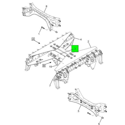 3594985C1 Navistar International | Bogie Crossmember | Source One Parts ...
