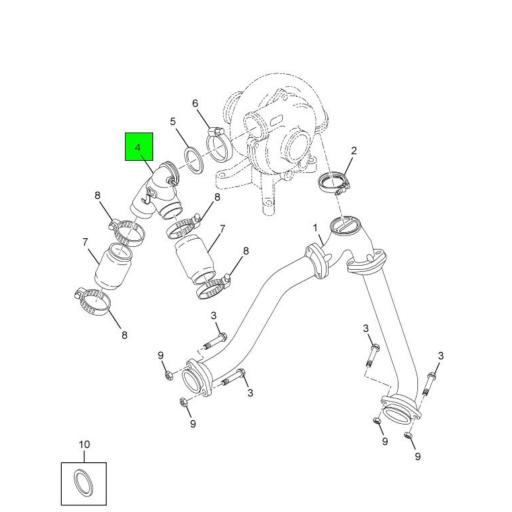 1833621C91 Navistar International | Turbocharger Air Outlet Manifold ...