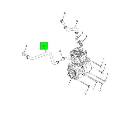 3007773C2 Navistar International | Coolant Return Hose Air-Compression ...