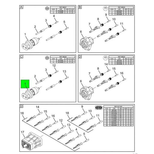 6111844C1 Navistar International | 2-Cavity Cable Connector | Source ...