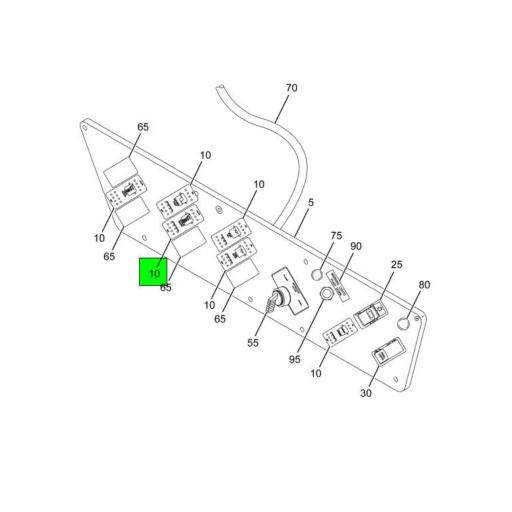 2228049C1 IC Bus | Rocker Dome Light Actuator | Source One Parts Center