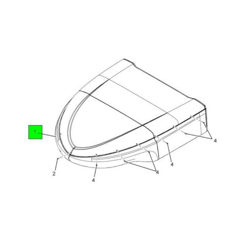 3861128C92 Navistar International | PANEL ASSEMBLY ROOF CAB OUTER- LONG ...