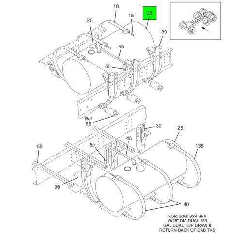2005387C92 Navistar International | Fuel Tank Right-Hand 150 Gallon ...
