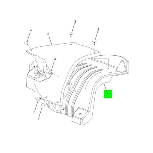 3606999C2 Navistar International | Right Front Fender Splash Panel ...