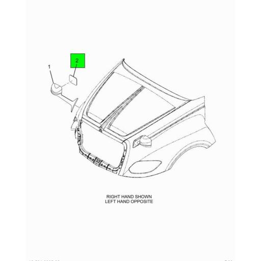 2522128C91 Navistar International | Nav Hood Mirror No-Heat Glass Kit ...