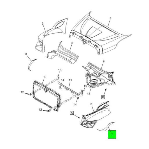 3613742C1 Navistar International | Front Fender Lite Valance Panel ...