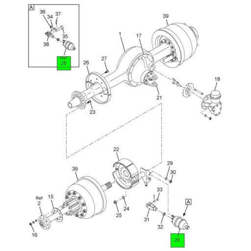 ZAJ3430051 Navistar International | Brake Chamber Combination TR3030 30 ...