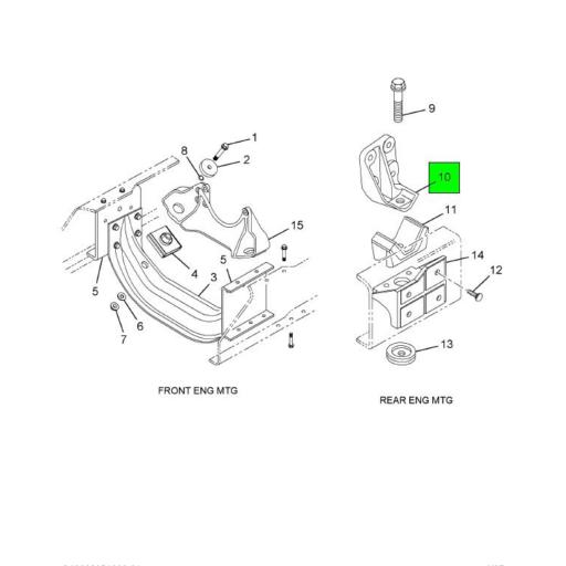 1664749C1 Navistar International | Engine Mounting Bracket Rear Left ...
