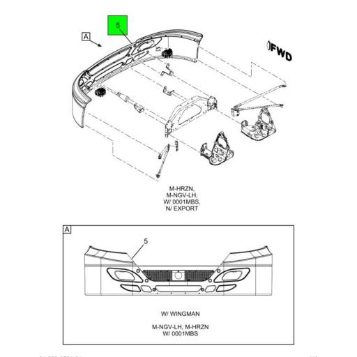 3772782C91 Navistar International | BUMPER FRONT PAINT WINGMAN WITHOUT ...