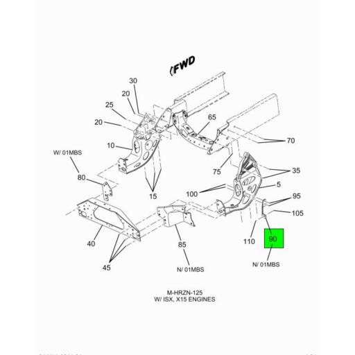4061482C1 Navistar International | Front Bumper Brace Right | Source ...