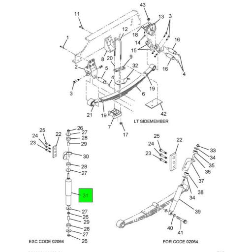 506911C91 Navistar International | Shock Absorber S-Model Compatible ...