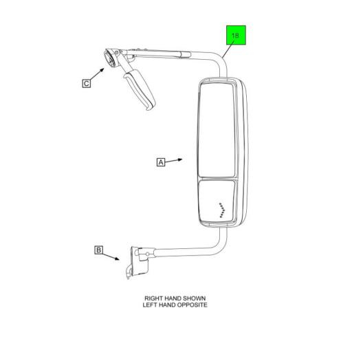 2505305C4 Navistar International | Right-Hand Mirror Mounting Bracket ...