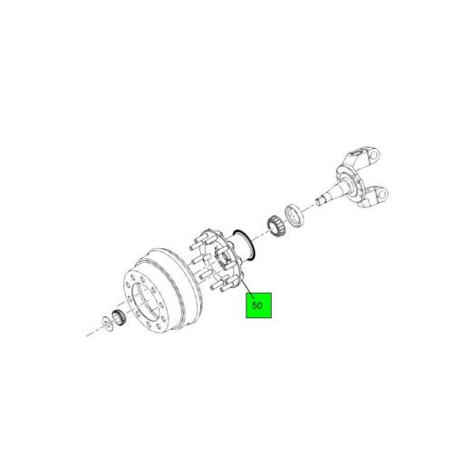 4110811C91 Navistar International | Front Wheel Hub with Rotor Aluminum ...